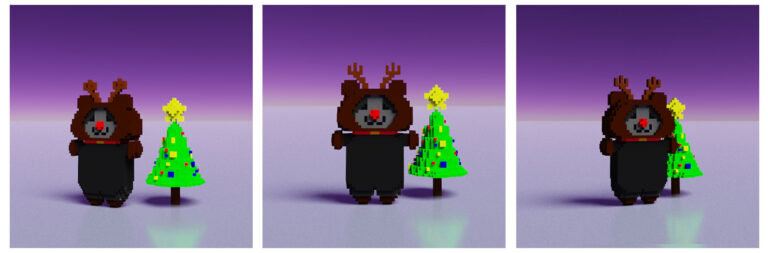 SYNCAD（シンクアド）、NFTボクセルアート 第5弾「NEKONO MAYUGE」「KURONO MAYUGE」X'mas Ver.の販売を開始 | syncAD（シンクアド）｜ Web ...